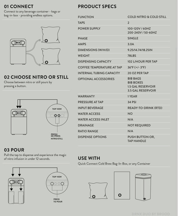 Double Brood Nitro Infuser Black — ALMENHAZ COFFEE SUPPLIES L.L.C