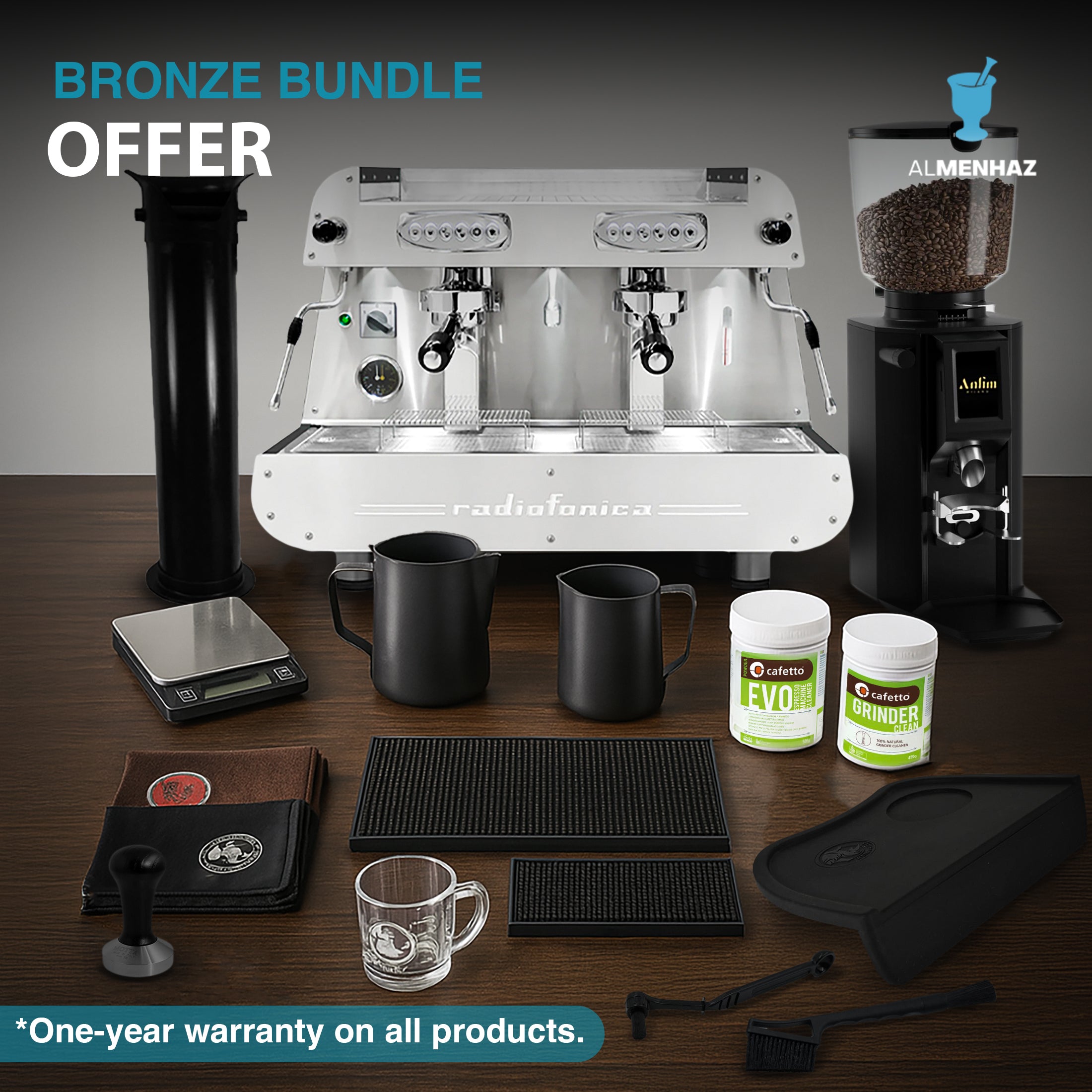 Bronze Bundle #1 – Professional Espresso Equipment Kit | ALMENHAZ COFFEE