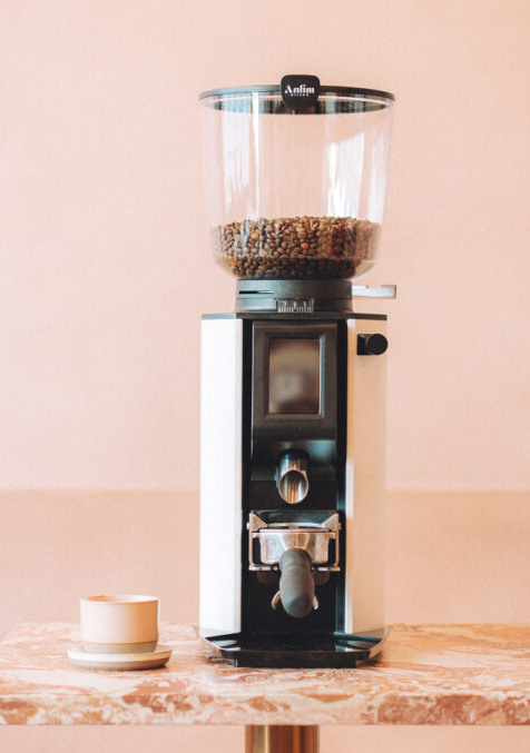 ANFIM ALBA COFFEE GRINDER -WHITE — ALMENHAZ COFFEE SUPPLIES L.L.C
